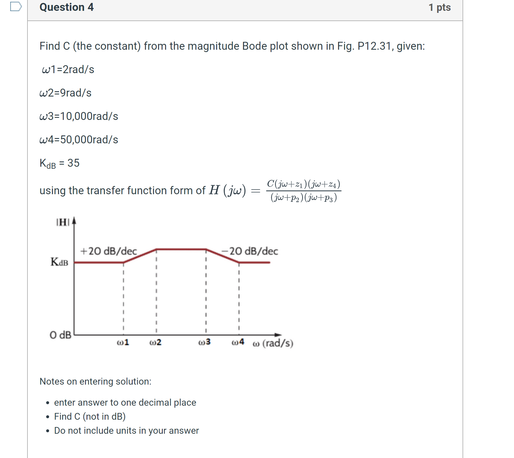 Solved Question 41 ﻿ptsFind C (the constant) ﻿from the | Chegg.com