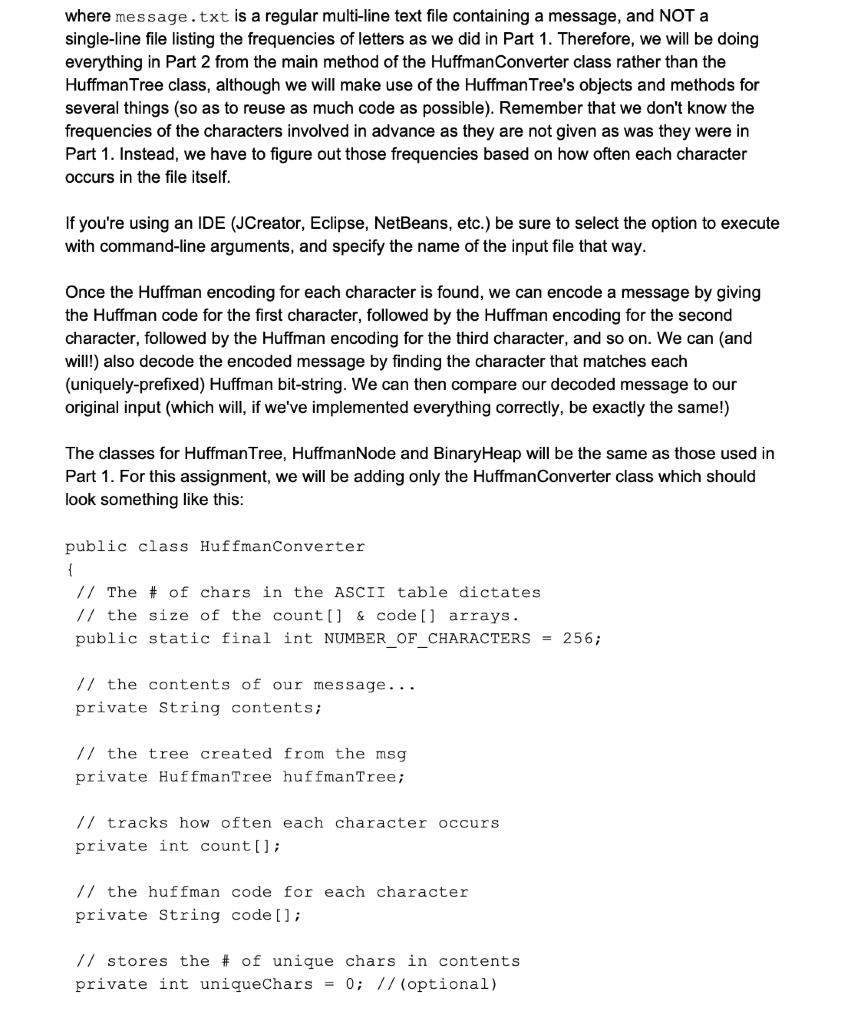 Solved Huffman Encoder Part 2: Encoding/Decoding In this two | Chegg.com