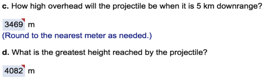 Solved A projectile is fired with an initial speed of 450 | Chegg.com