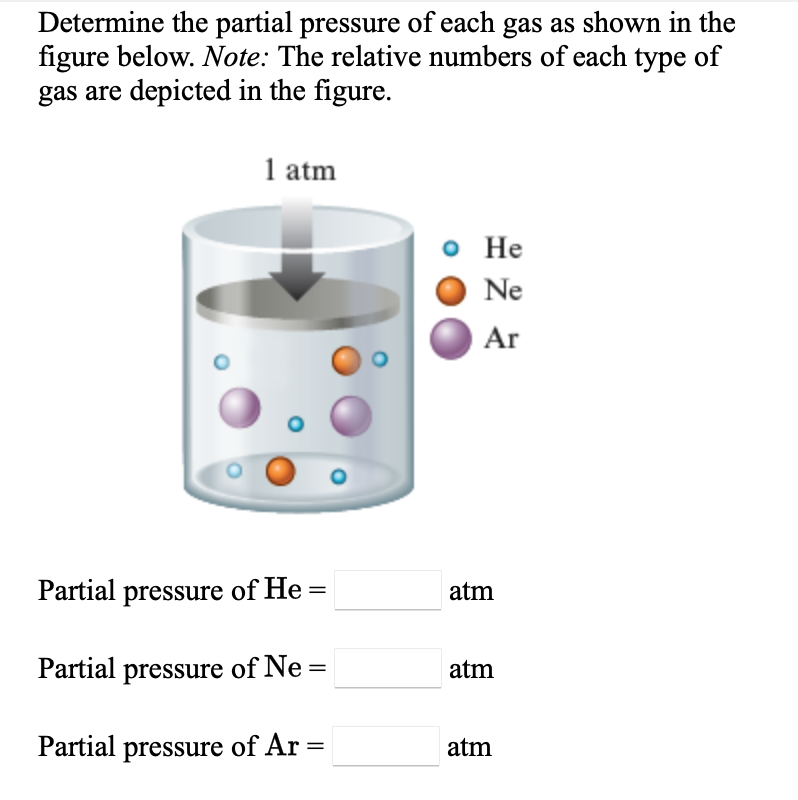 Solved Determine the partial pressure of each gas as shown | Chegg.com