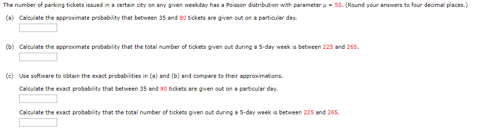 Solved The number of parking tickets issued in a certain | Chegg.com