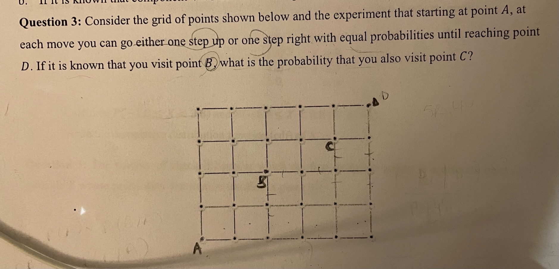 Solved Question 3: Consider the grid of points shown below | Chegg.com