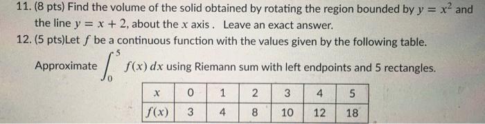Solved #11 and #12 | Chegg.com