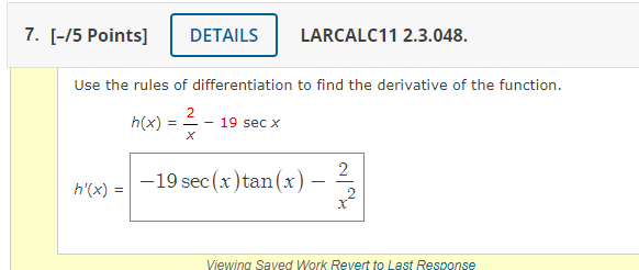 Solved Use the Quotient Rule to find the derivative of the | Chegg.com