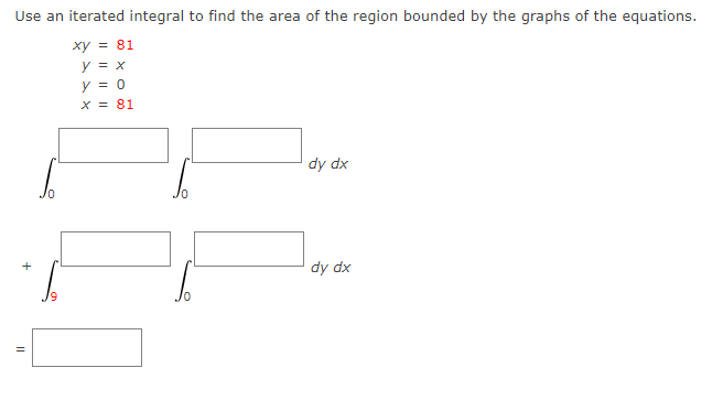 Solved Use an iterated integral to find the area of the | Chegg.com