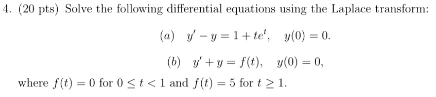 Solved Solve the following differential equations using the | Chegg.com