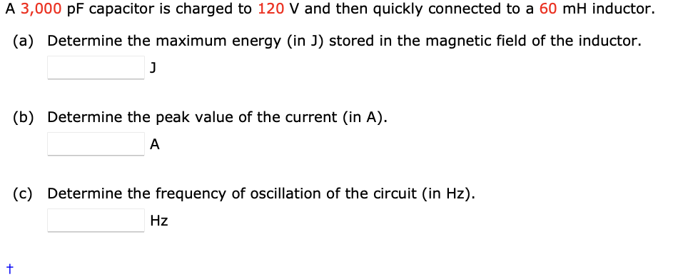 Solved A3,000pF capacitor is charged to 120 V and then | Chegg.com