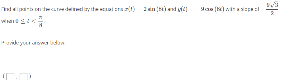 Solved Find all points on the curve defined by the equations | Chegg.com
