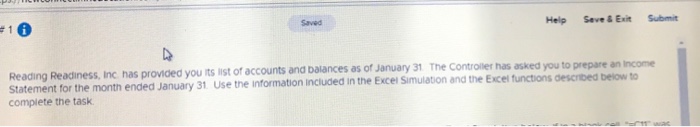 Solved Saved Help Seve& Exit Submit e an Income Reading | Chegg.com