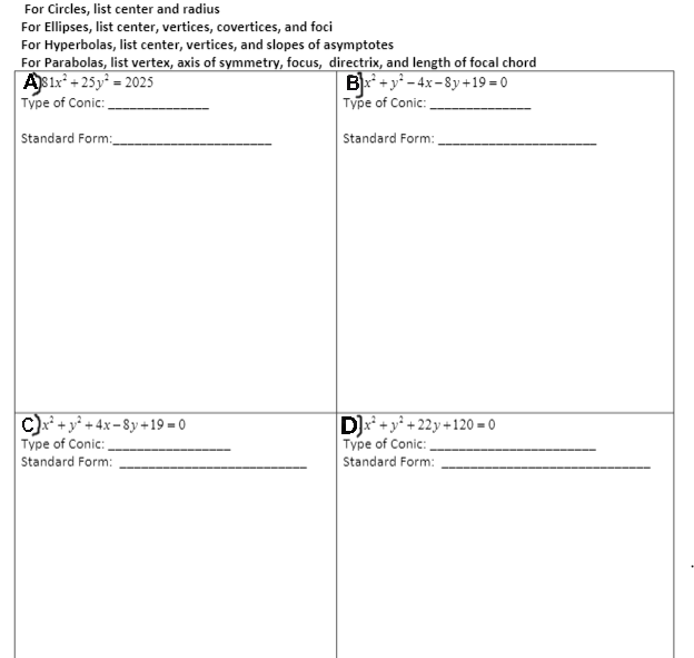 Solved Complete the square to find the standard form for | Chegg.com