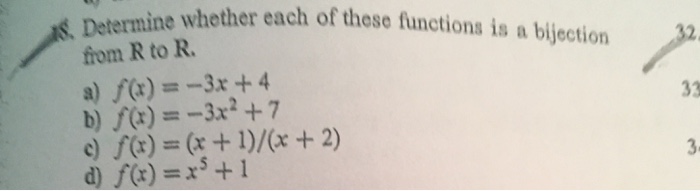 Solved Ine Whether Each Of These Functions Is A Bijection S