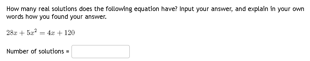 Solved How many real solutions does the following equation | Chegg.com