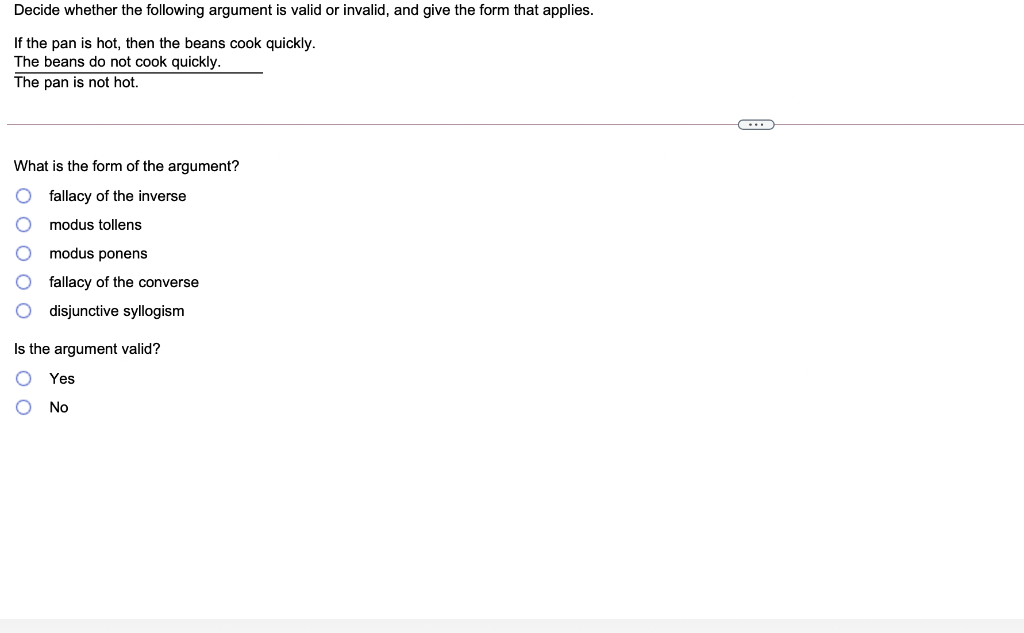 Solved Decide whether the following argument is valid or | Chegg.com