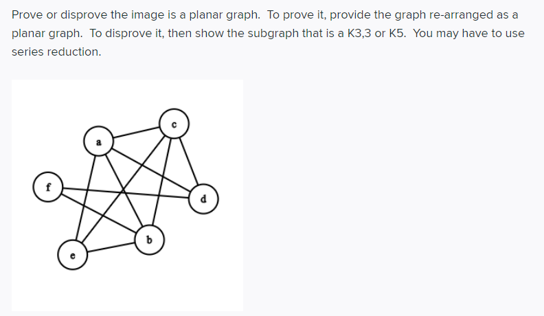 Solved Prove or disprove the following graphs are | Chegg.com