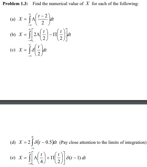 Solved Problem 1.3: Find the numerical value of x ﻿for each | Chegg.com