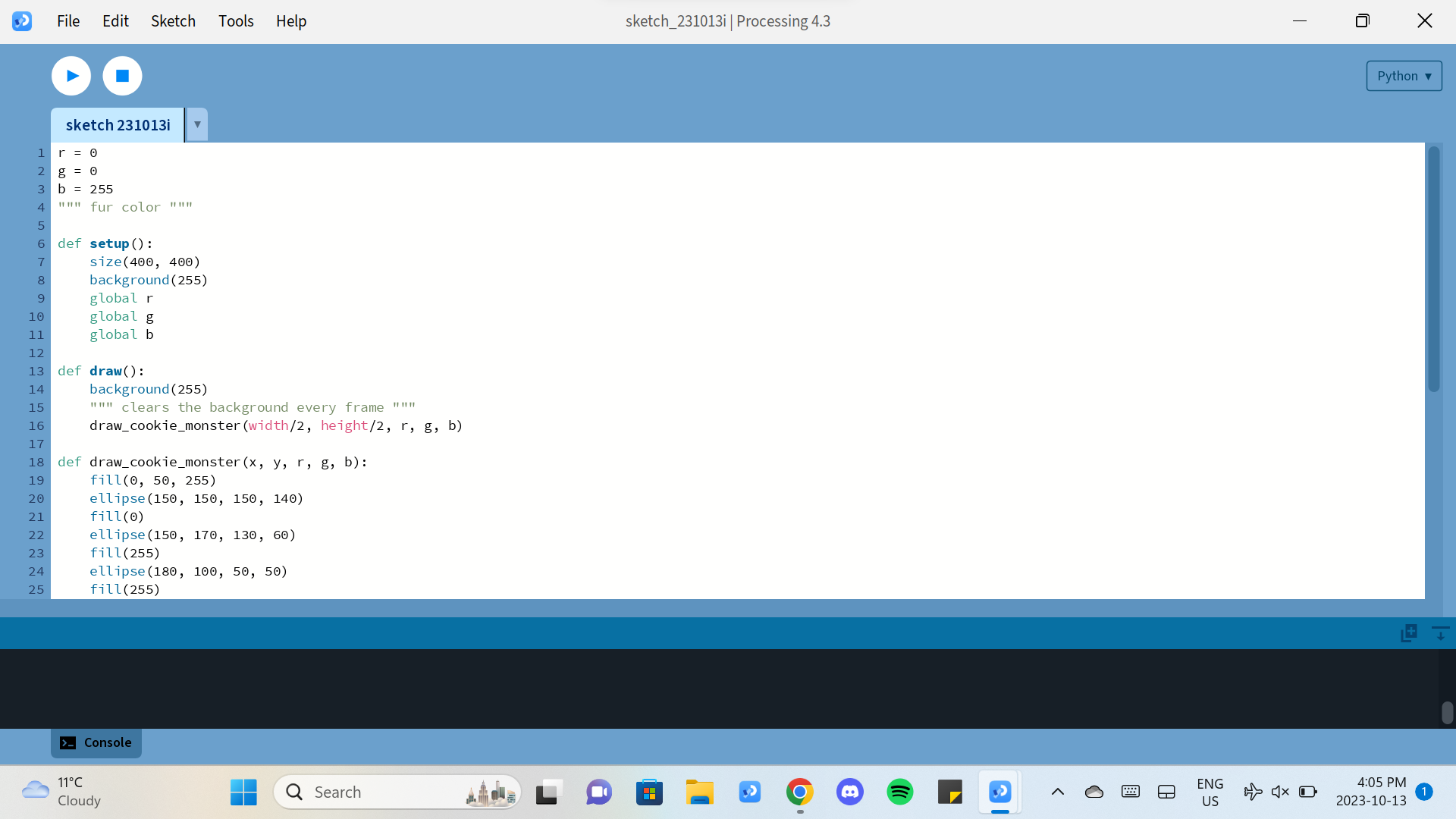 Solved bdswfw Programming Language: Python Processing 4.3 | Chegg.com