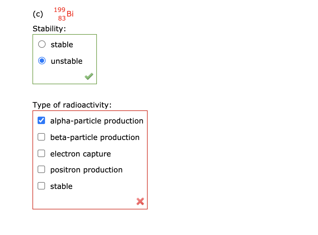 Solved Predict whether each of the following nuclides is | Chegg.com