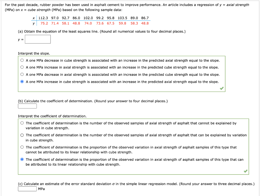 Solved For the past decade, rubber powder has been used in | Chegg.com