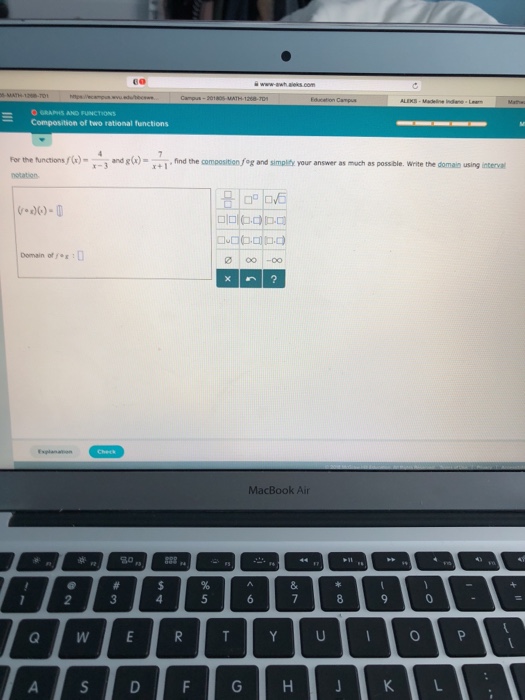 Solved 0GRAPHS AND FUNCTIONS Composition of two rational | Chegg.com