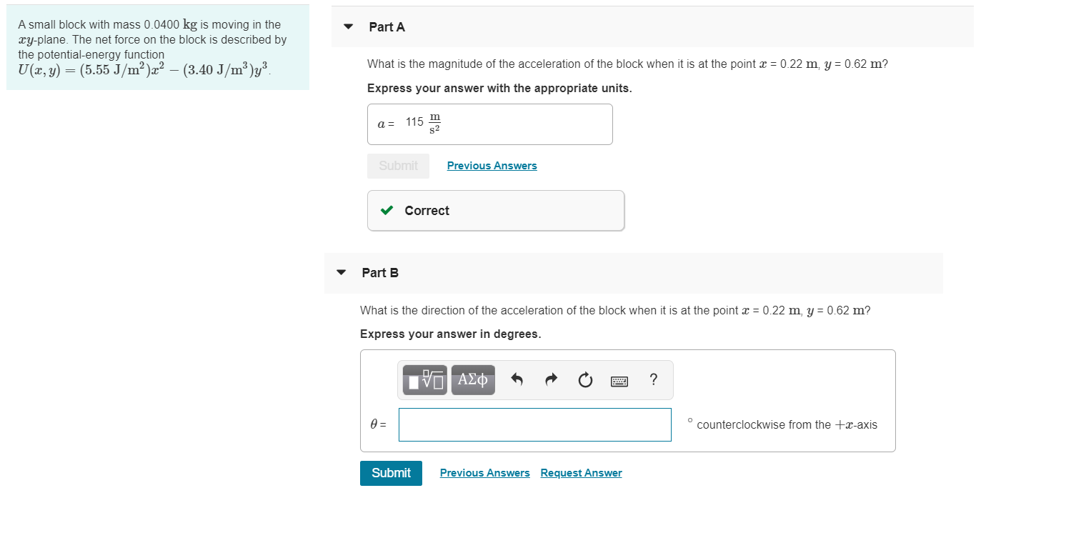 Solved Part A A small block with mass 0.0400 kg is moving in | Chegg.com