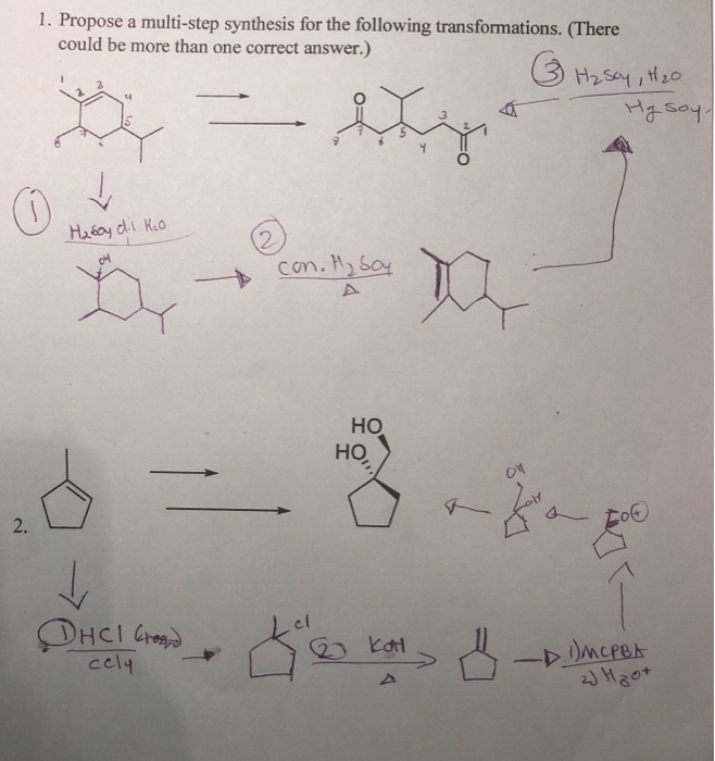 Solved 1. Propose a multi-step synthesis for the following | Chegg.com
