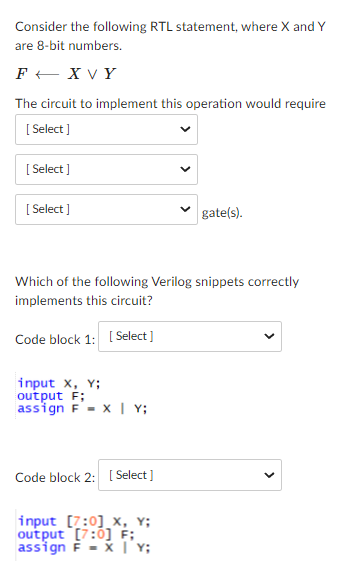 Solved Consider the following RTL statement, where X and Y | Chegg.com