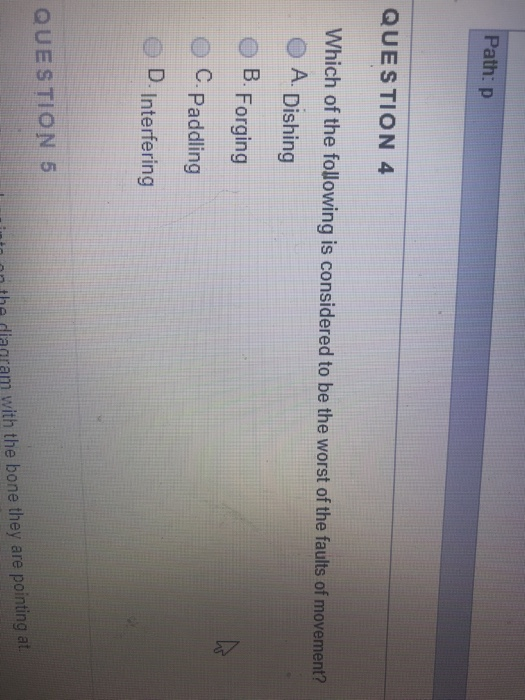 Solved Path: p QUESTION 4 Which of the following is | Chegg.com