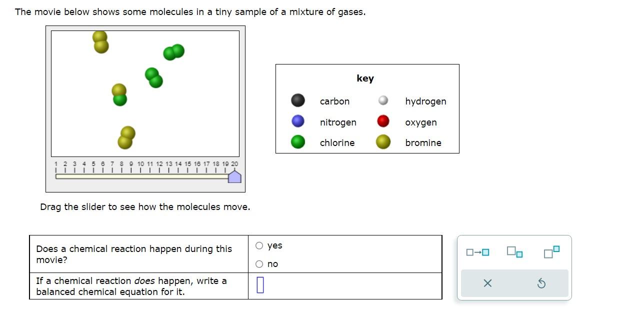 Solved The movie below shows some molecules in a tiny sample | Chegg.com
