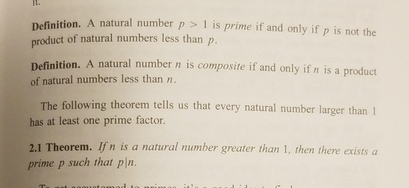 Solved 1t. ion. A natural number p product of natural | Chegg.com