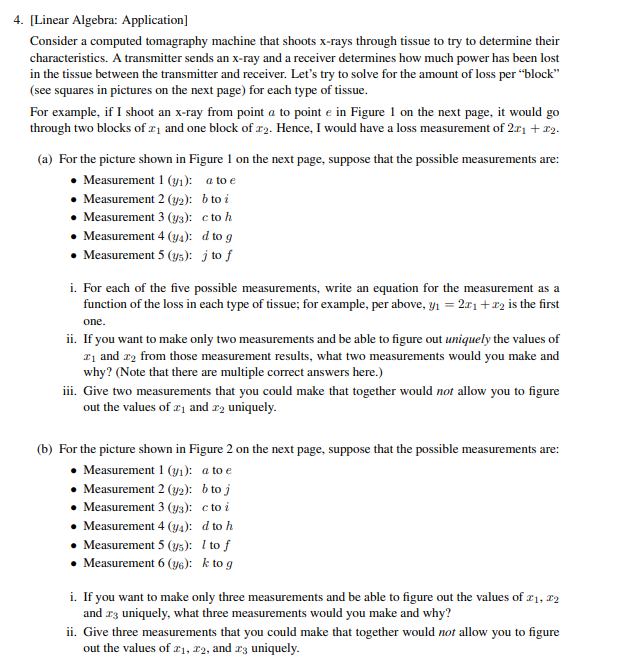 Solved 4. [Linear Algebra: Application] Consider a computed | Chegg.com
