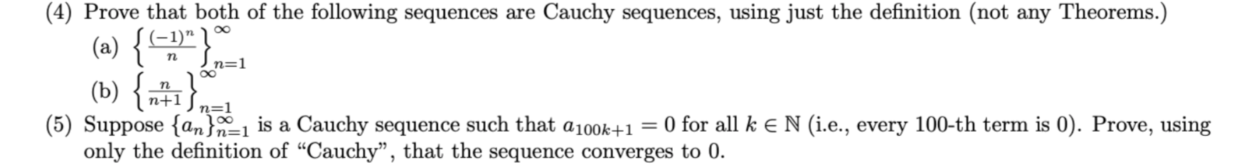 Solved (4) Prove that both of the following sequences are | Chegg.com