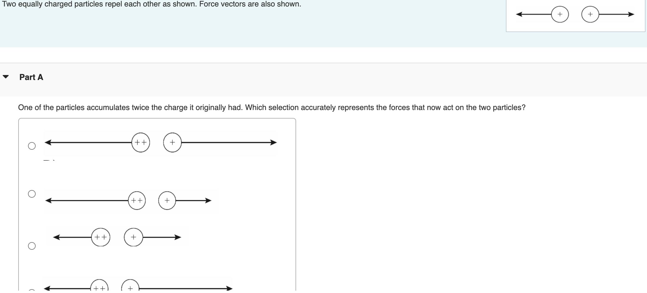 Solved Two equally charged particles repel each other as | Chegg.com