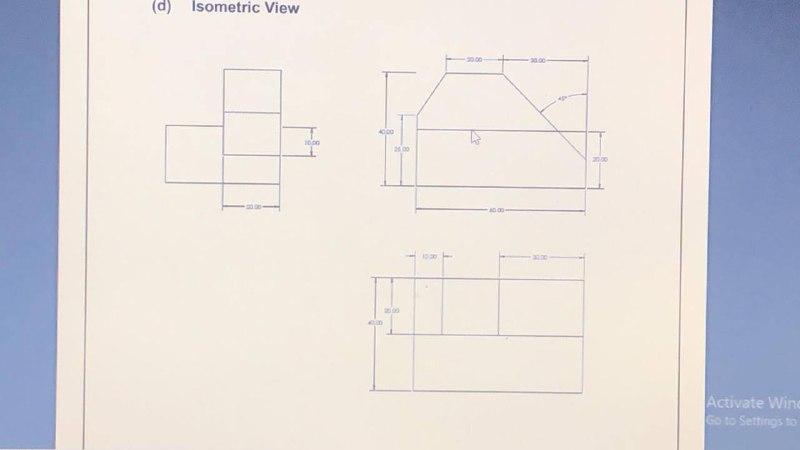 Solved Figure below shows the multi-view of object draw the | Chegg.com