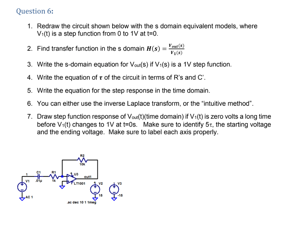 Solved Question 6: 1. Redraw the circuit shown below with | Chegg.com