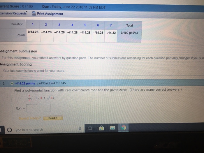 Solved arson4e Precalculus I Module 8 Homework (Homework) | Chegg.com