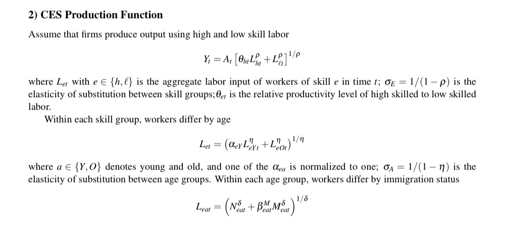 2) CES Production Function Assume that firms produce | Chegg.com