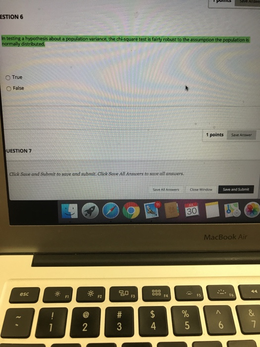 Solved STION 6 True O False 1 points Save Answer UESTION 7 | Chegg.com