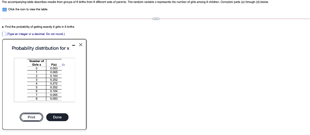 Solved The accompanying table describes results from groups | Chegg.com