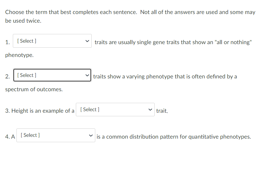 Solved Choose the term that best completes each sentence. | Chegg.com