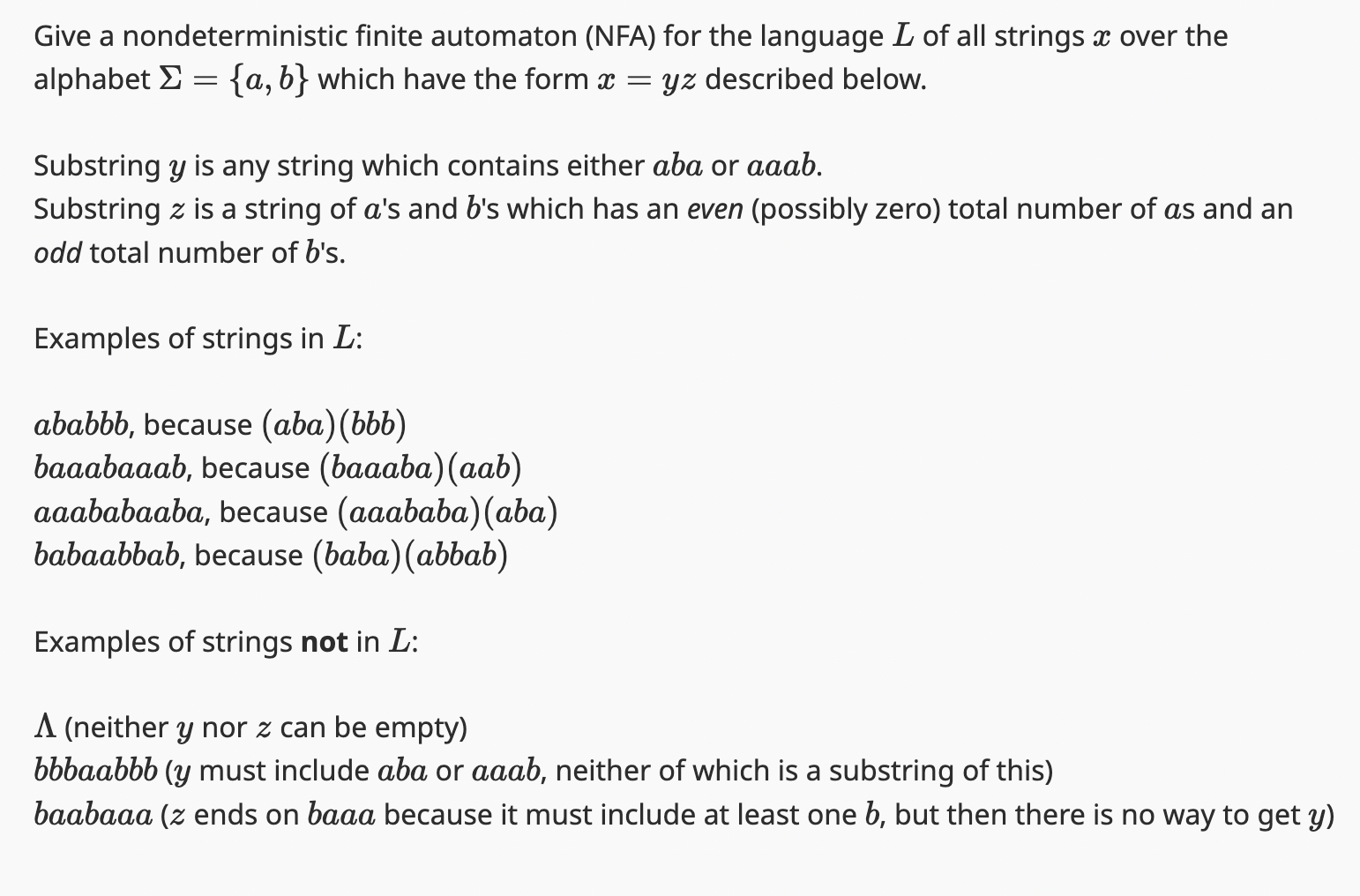 Solved Give a nondeterministic finite automaton (NFA) for | Chegg.com