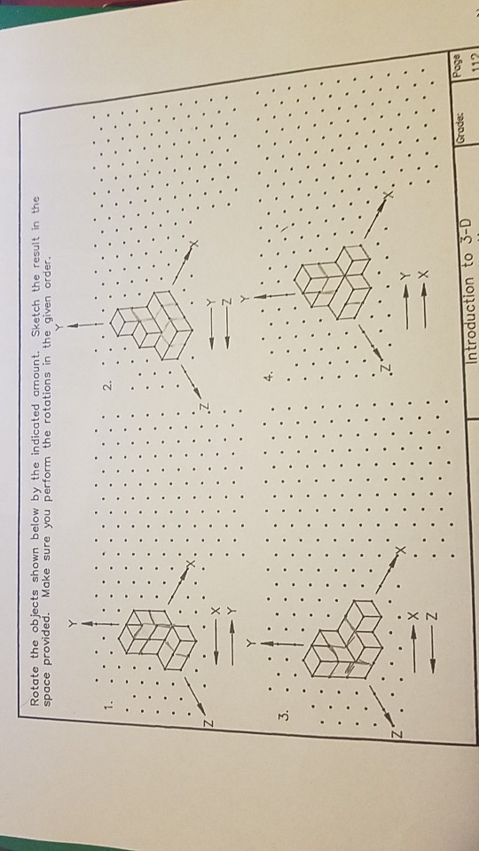 Solved rotate the objects shown below by the indicated | Chegg.com