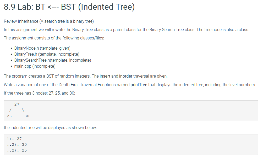 Solved C++ Main.cpp #include "BinarySearchTree.h" // BST | Chegg.com