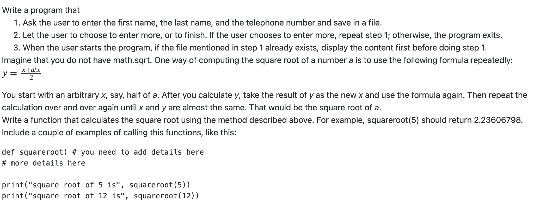 Solved A Write A Program That 1 Ask The User To Enter The 0307