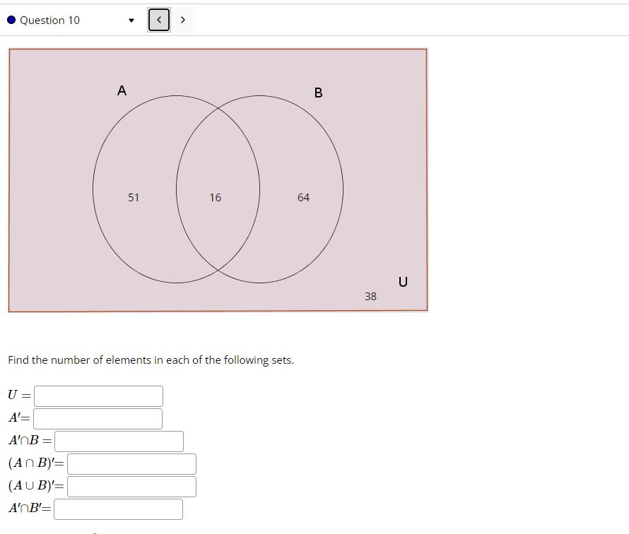 Solved Question 10Find the number of elements in each of the | Chegg.com