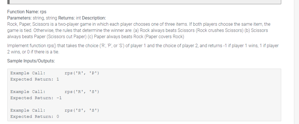 Solved Function Name Rps Parameters String String 5261