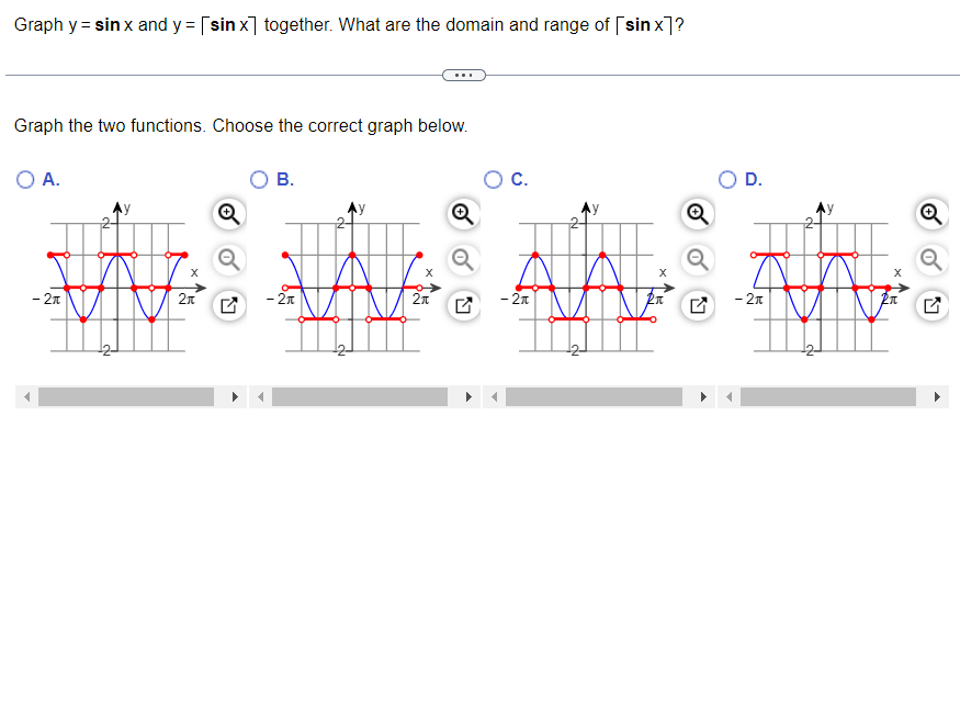 Solved Graph y=sinx and y=⌈sinx⌉ together. What are the | Chegg.com Solved Graph y=sinx and y=⌈sinx⌉ together. What are the | Chegg.com