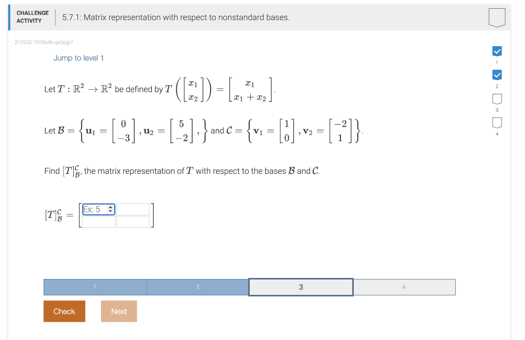 Solved CHALLENGE ACTIVITY 5.7.1: Matrix representation with | Chegg.com