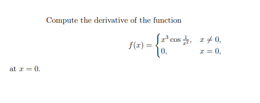 Solved Compute the derivative of the function f(x) = (x2 cos | Chegg.com