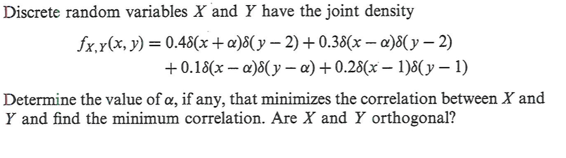 Solved - - Discrete random variables X and Y have the joint | Chegg.com