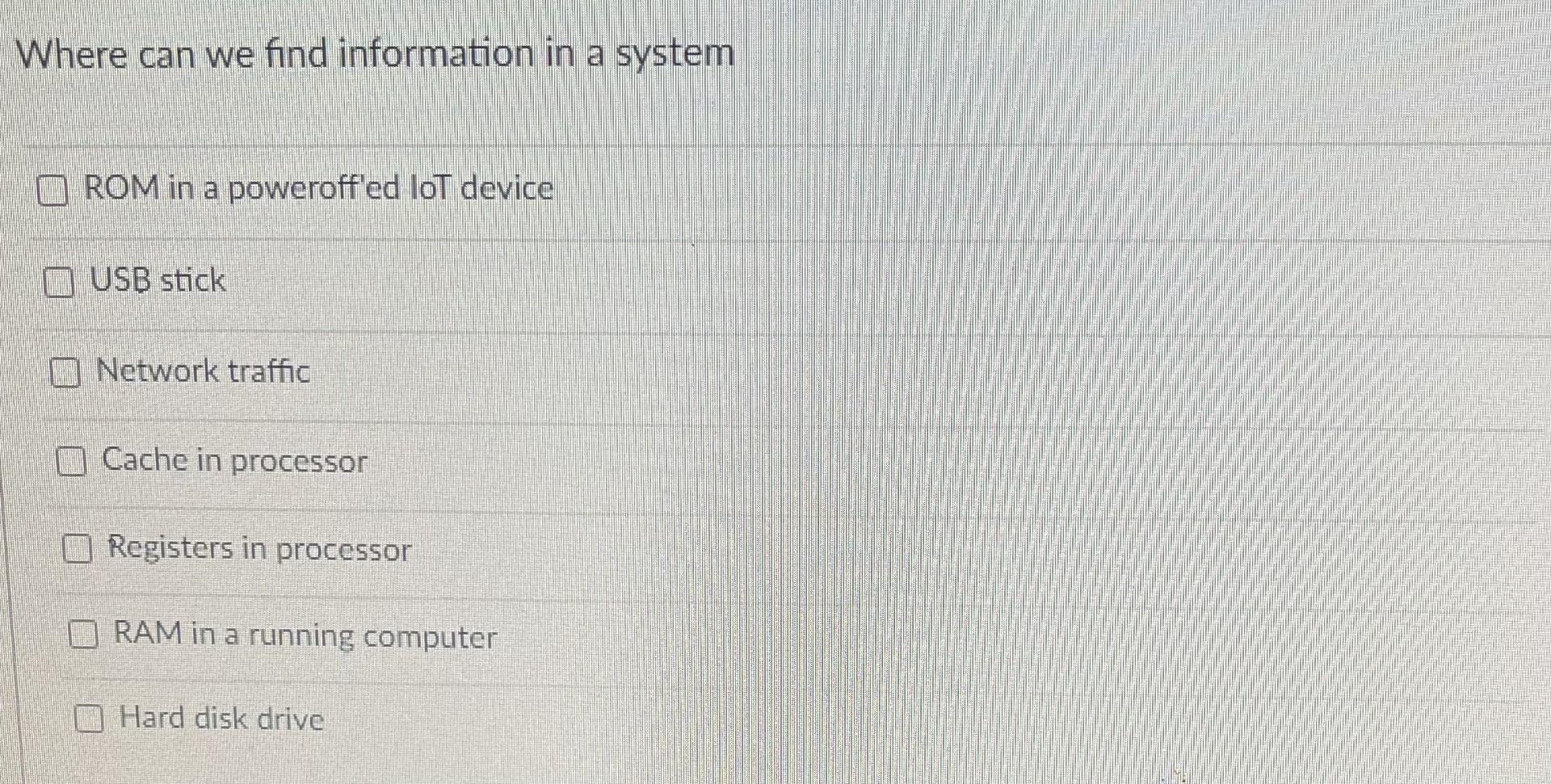 Solved Please select all correct options and explain why | Chegg.com